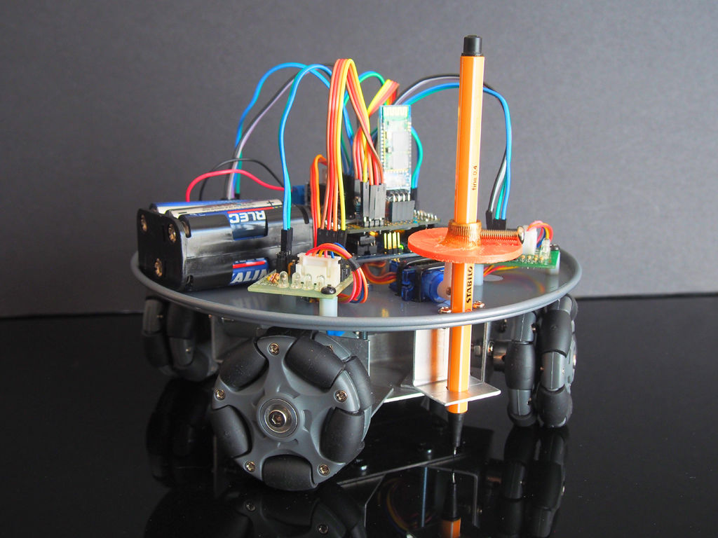 Arduino Powered Omni Wheel Robotic Plotter Open Electronics Open Electronics