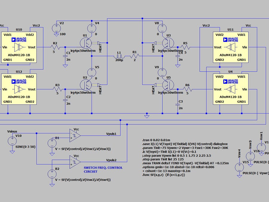 LTspice inverter simulation with thermal effects - Open-Electronics